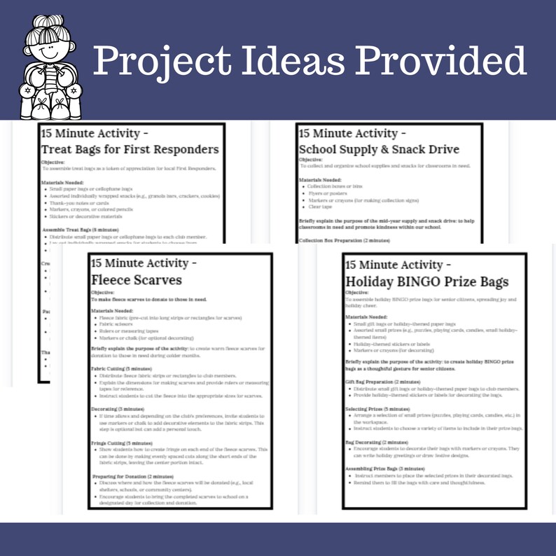 Kindness Club School & Classroom Bundle Service Project Guides - Etsy