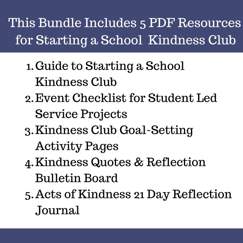 Kindness Club School & Classroom Bundle Service Project Guides - Etsy