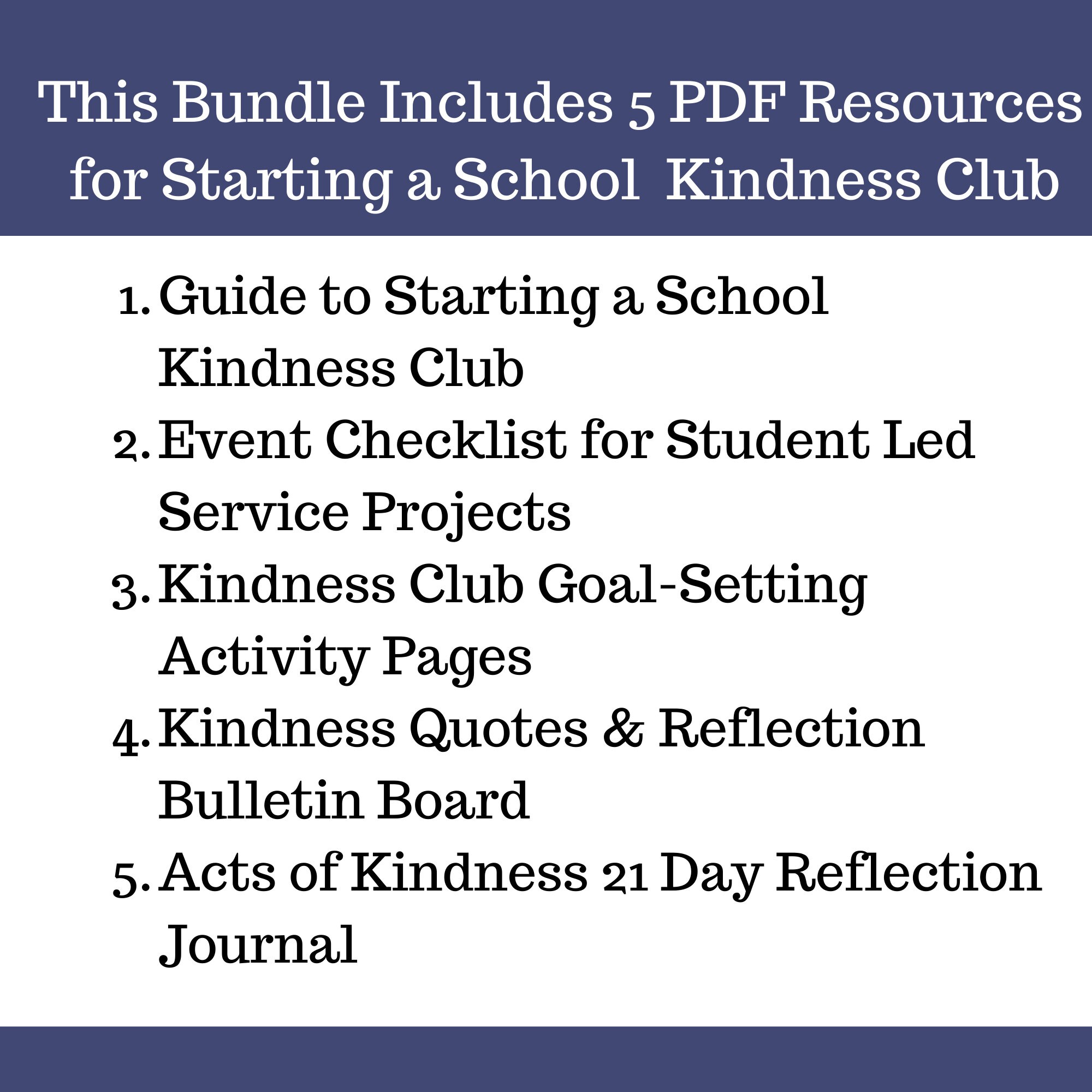 Kindness Club School & Classroom Bundle Service Project Guides - Etsy