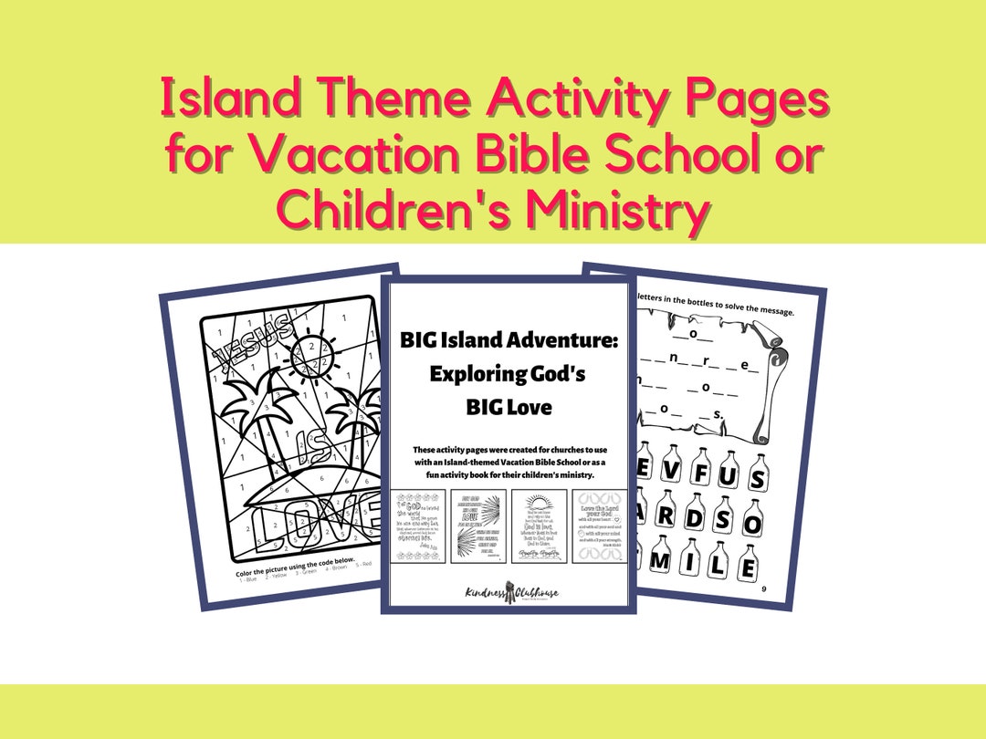 Children's Church Vacation Bible School Lesson Printable Worksheets ...