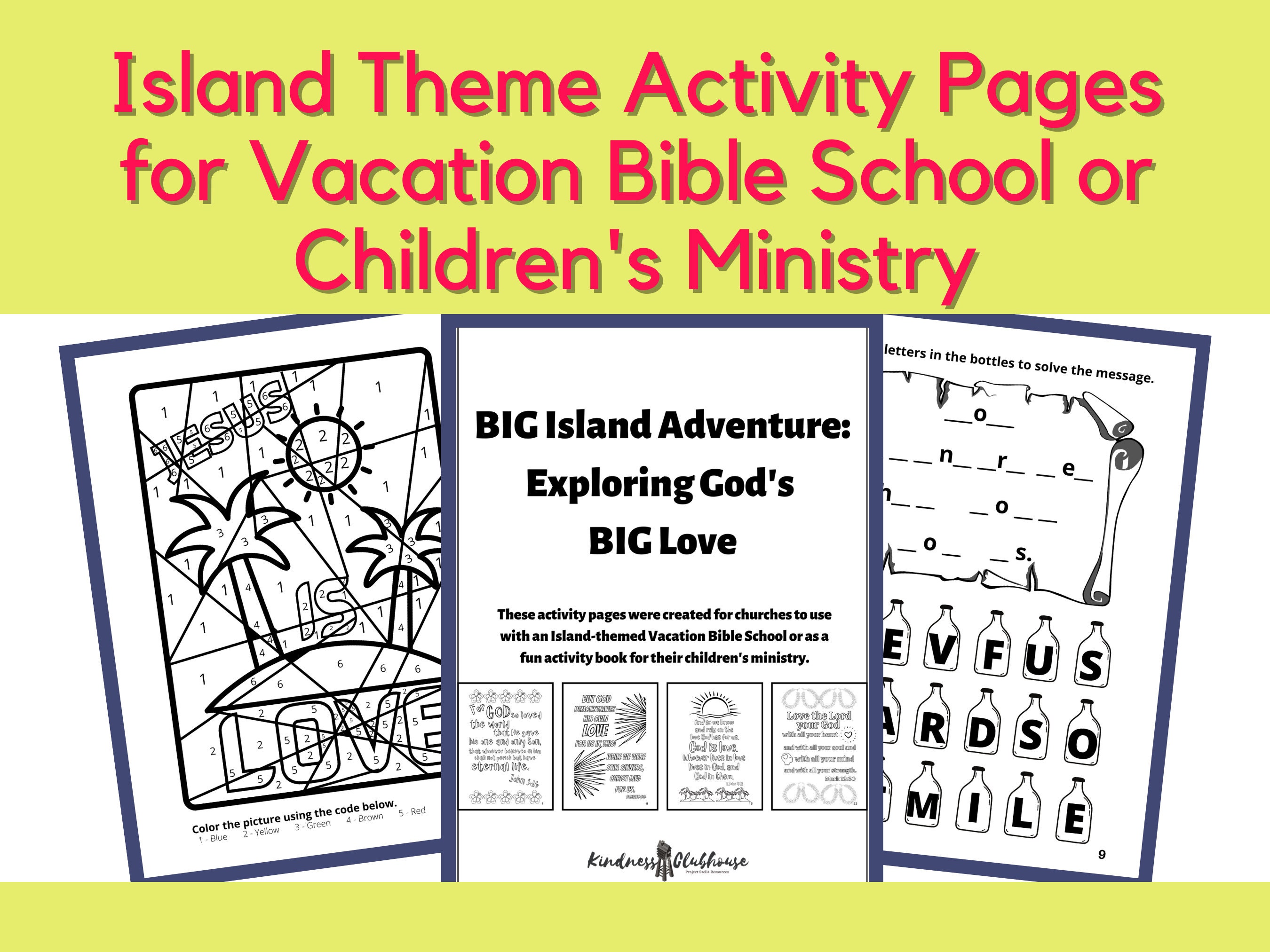 Children's Church Vacation Bible School Lesson Printable Worksheets ...