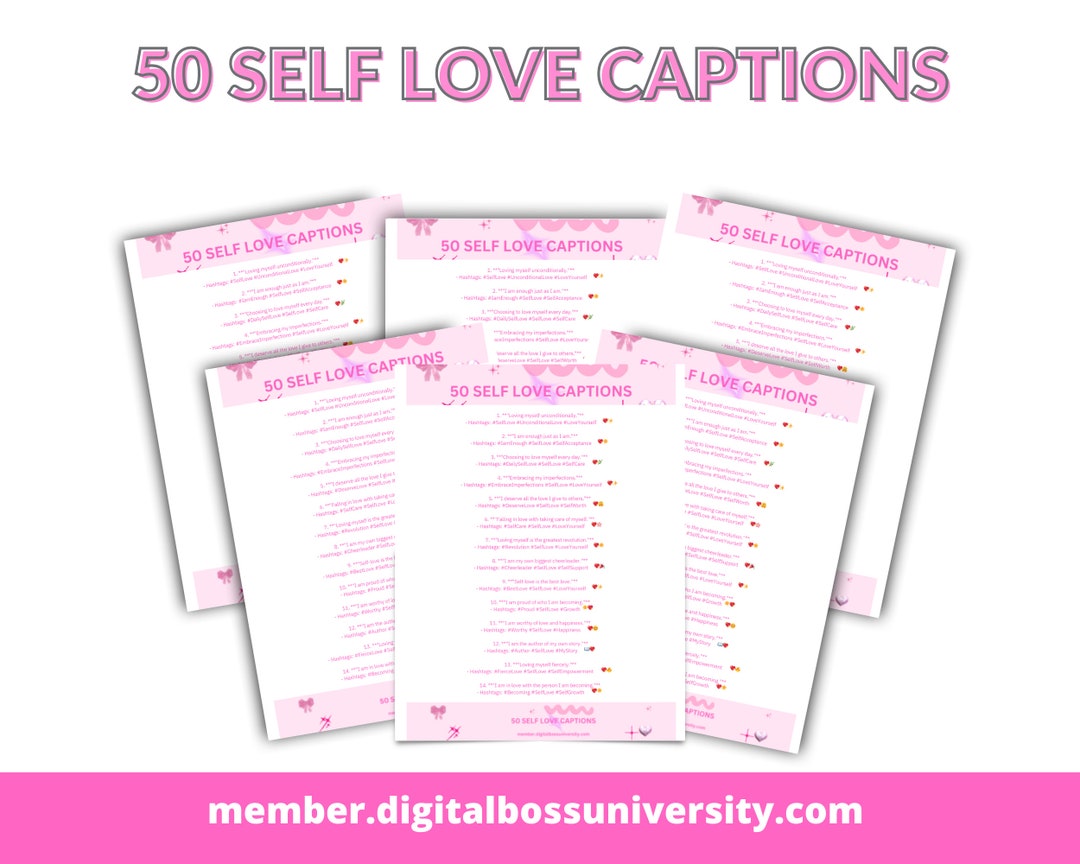 50 Self Love Captions and Hashtags for Social Media Level up Your Posts ...