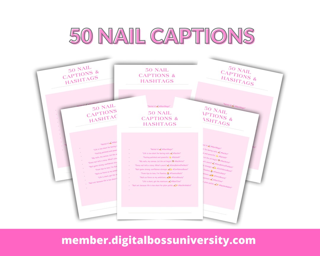 50 Nail Captions and Hashtags for Social Media Level up Your Posts With ...
