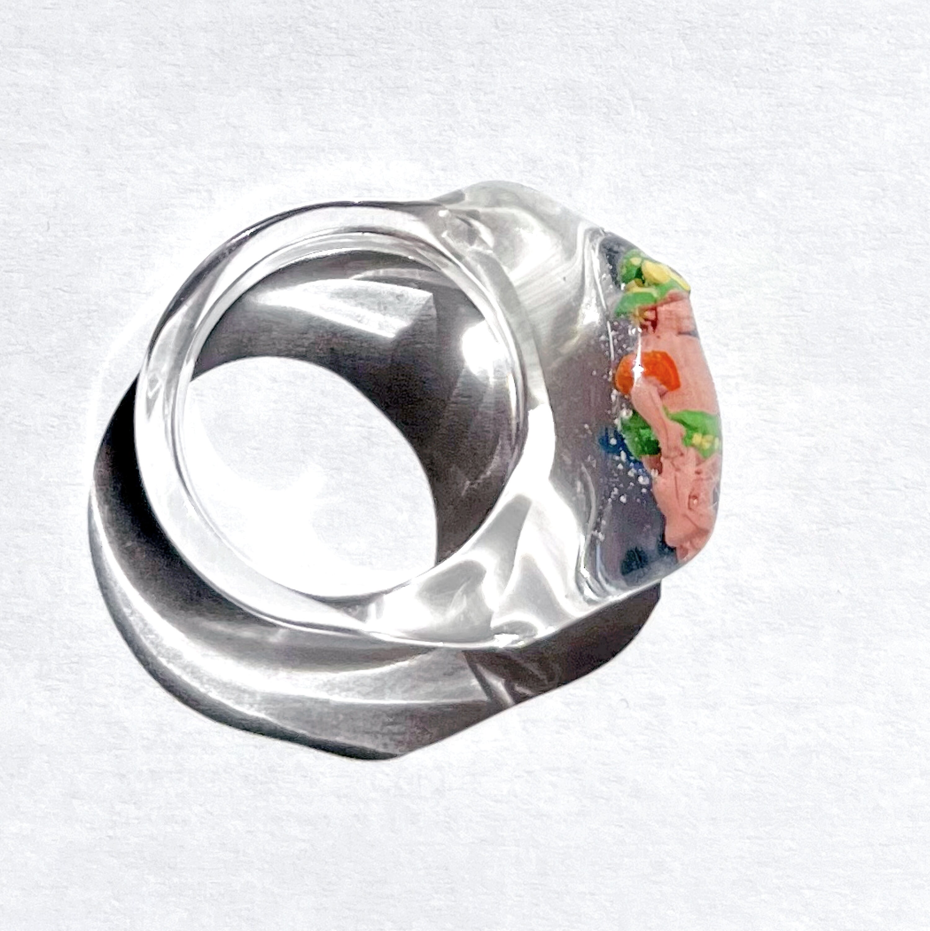 Resin Ring for Women.original Design Ring.handmade Ring. Miniature Ring ...