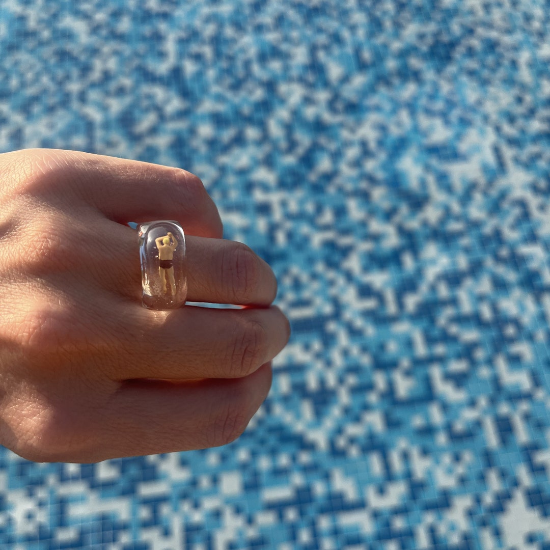 Resin Ring for Women.original Design Ring.handmade Ring.miniature Ring ...