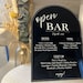 Personalized Acrylic Wedding Open Bar Menu: Laser-cut Engraved Sign - Etsy