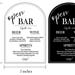 Personalized Acrylic Wedding Open Bar Menu: Laser-cut Engraved Sign - Etsy
