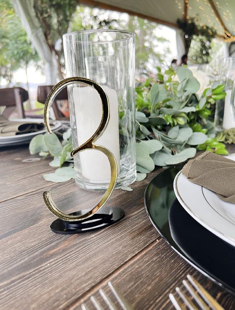 Acrylic Wedding Table Number Signs | Wedding Decor | Elegant Table ...