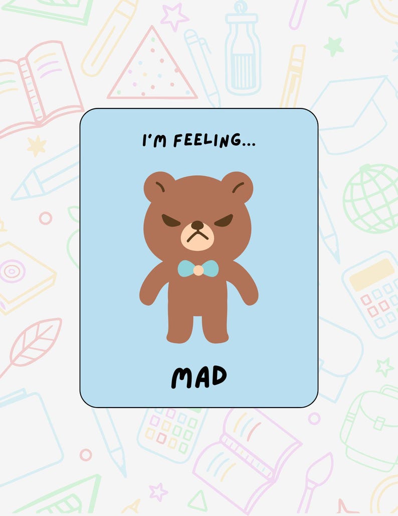 I'm Feeling... Cards for Children - Etsy