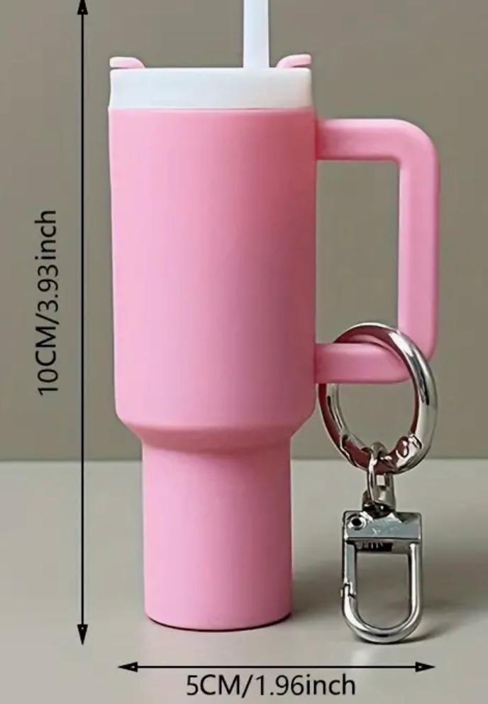 Stanley Tumbler Cup Mini Keychain With Box and Label Handmade Ornaments ...