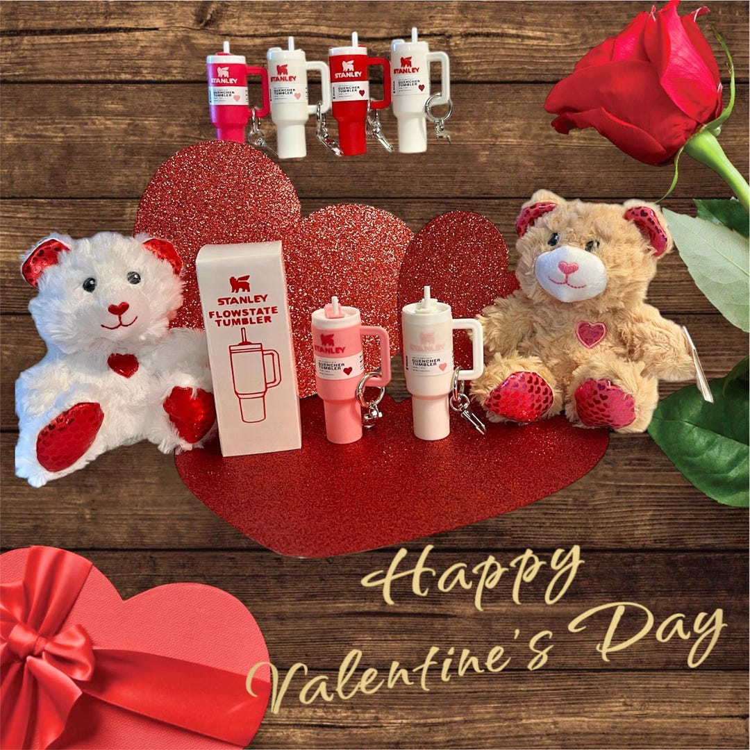 Valentine Stanley Cup Tumbler Miniature Keychain With FREE Box, Free ...