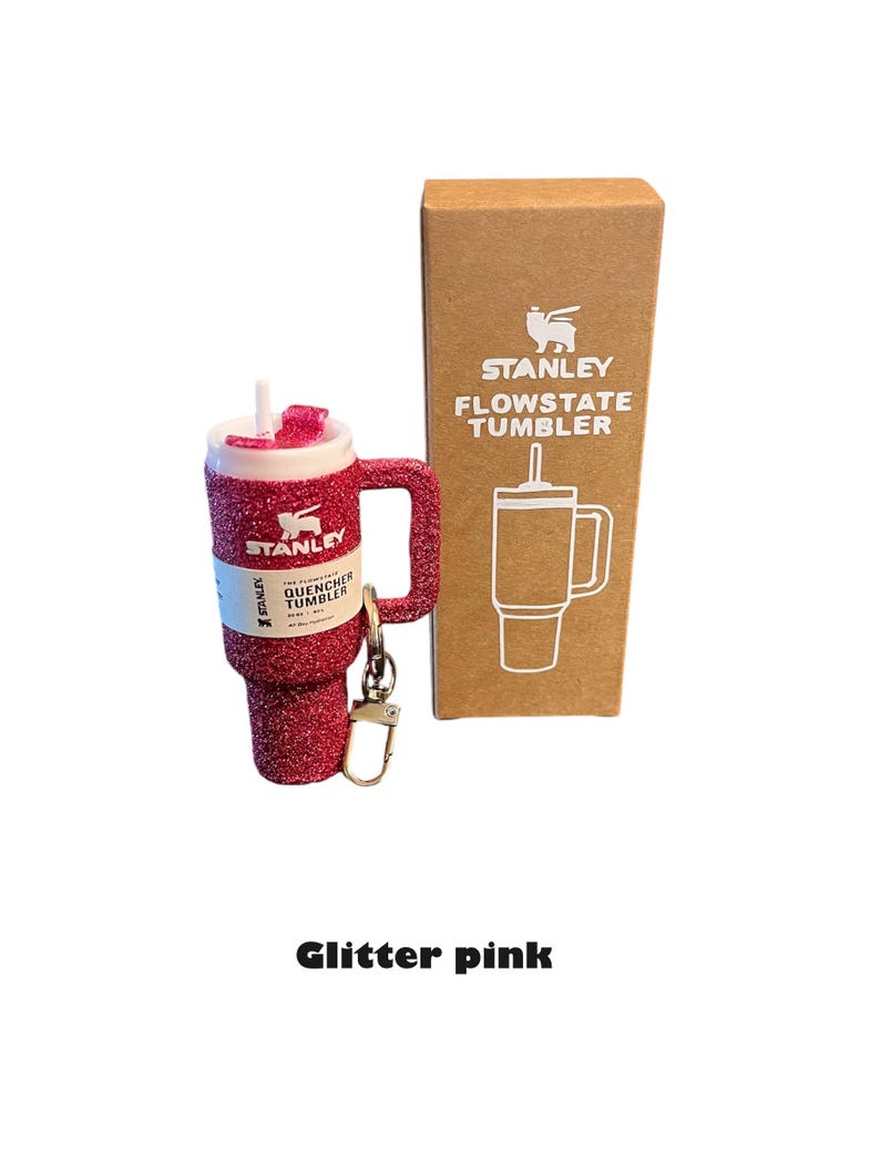 Stanley Tumbler Cup Mini Keychain With Box and Label Handmade Ornaments ...