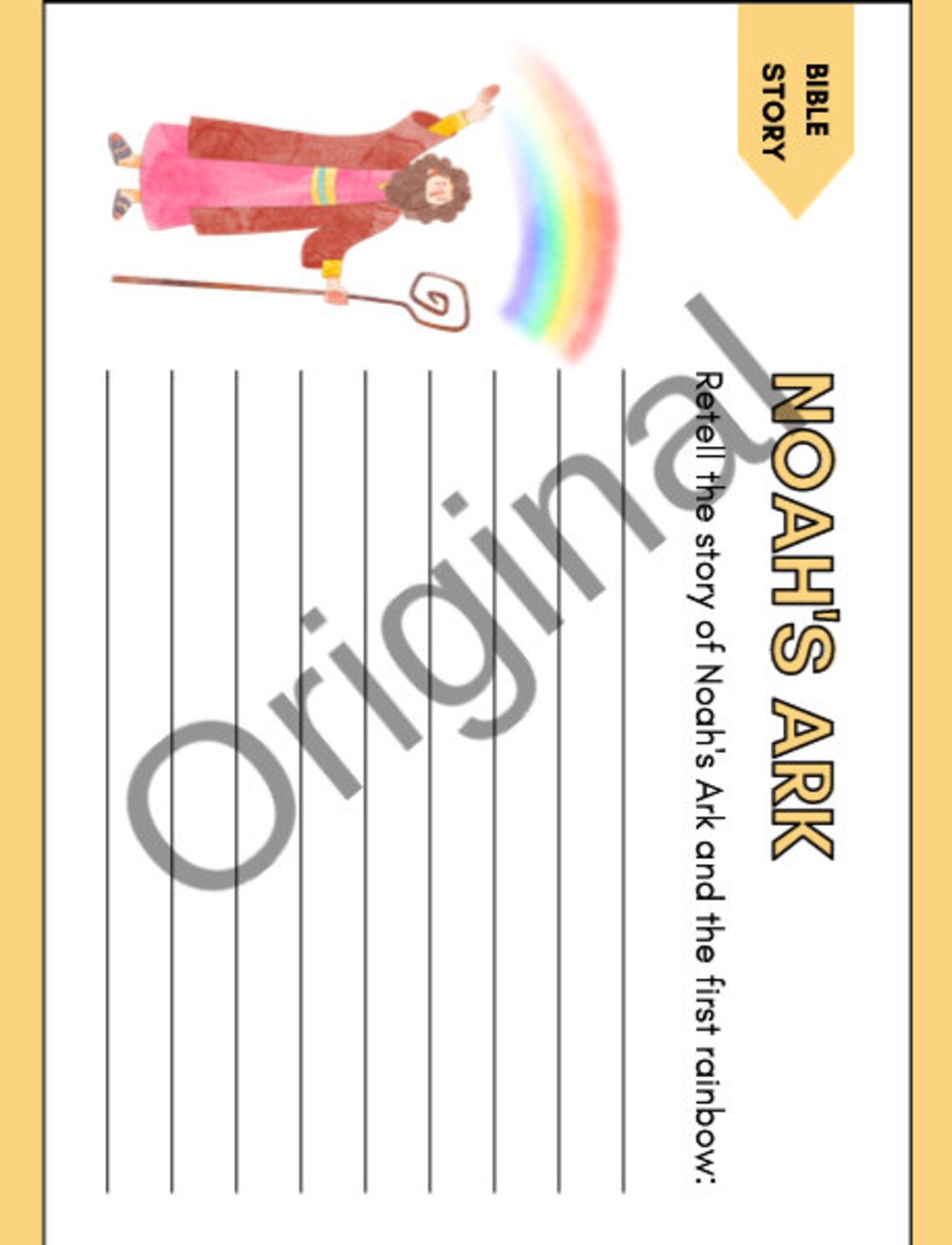 Noah's Ark Lesson Plan, Noah's Ark Printable, Digital Download, Noah's ...