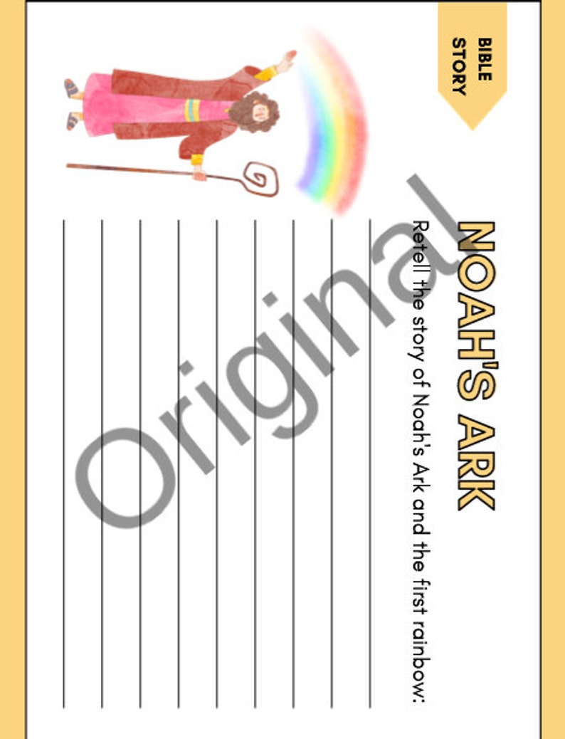 Noah's Ark Lesson Plan, Noah's Ark Printable, Digital Download, Noah's ...