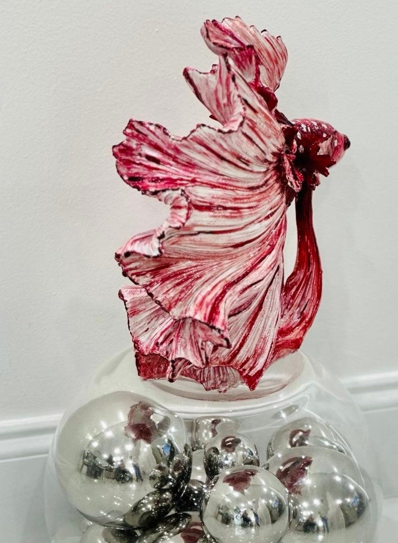 Custom Beta Fish Epoxy Sculpture, Hand Painted, Personalized Gift. You ...