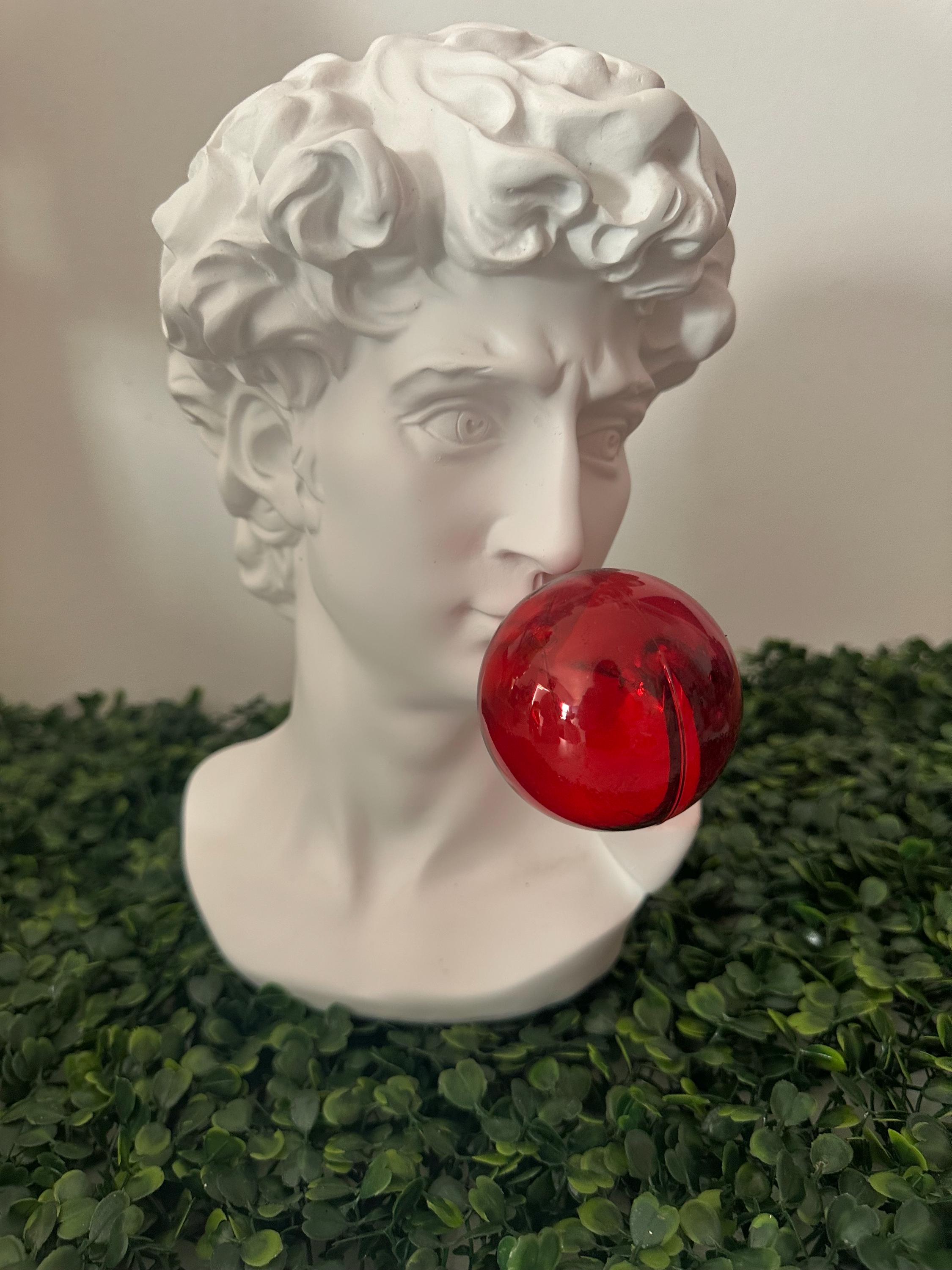 2 Roman Bubble Blower Sculpture, Resin Coated, Contemporary Art ...
