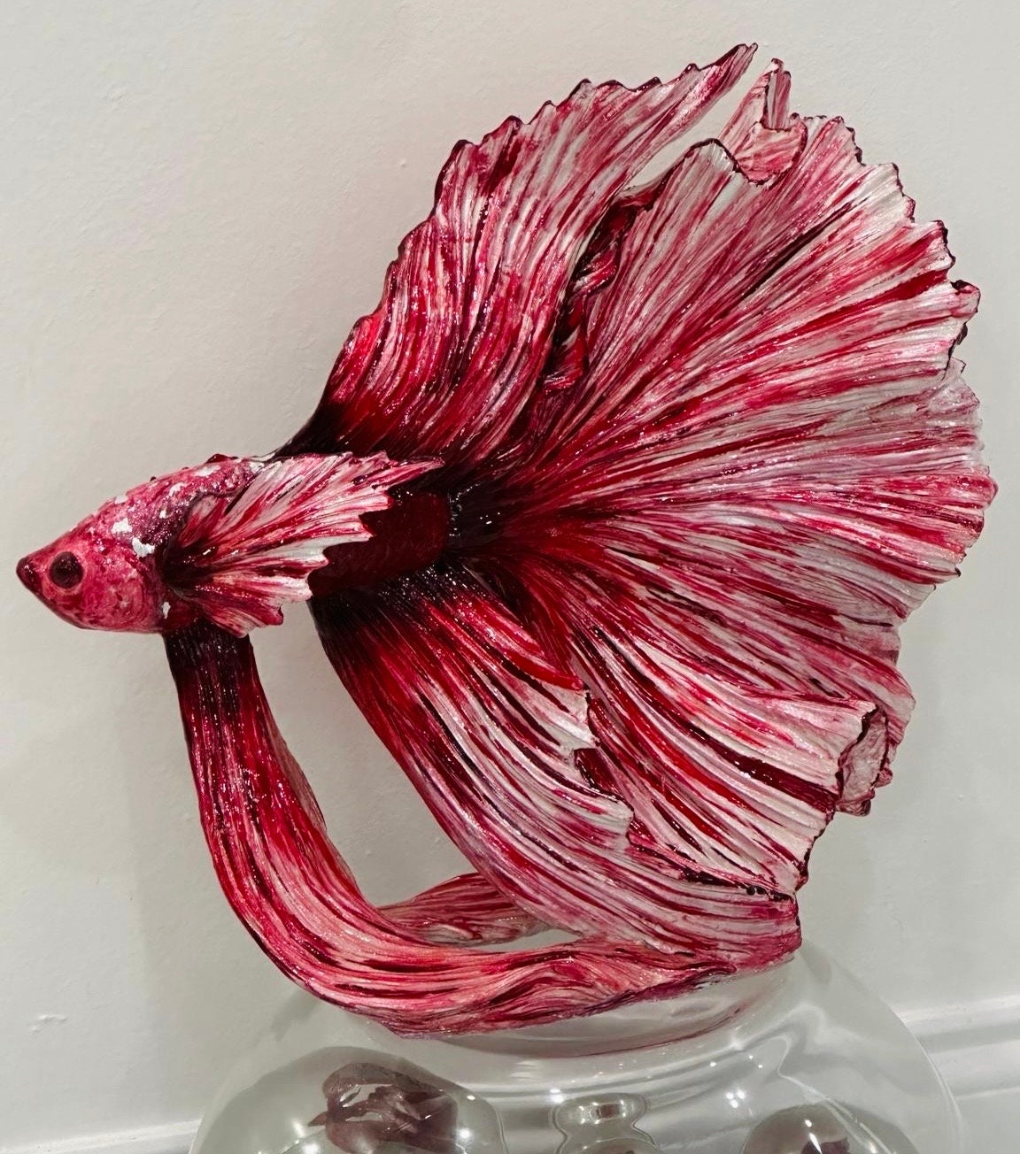 Custom Beta Fish Epoxy Sculpture, Hand Painted, Personalized Gift. You ...