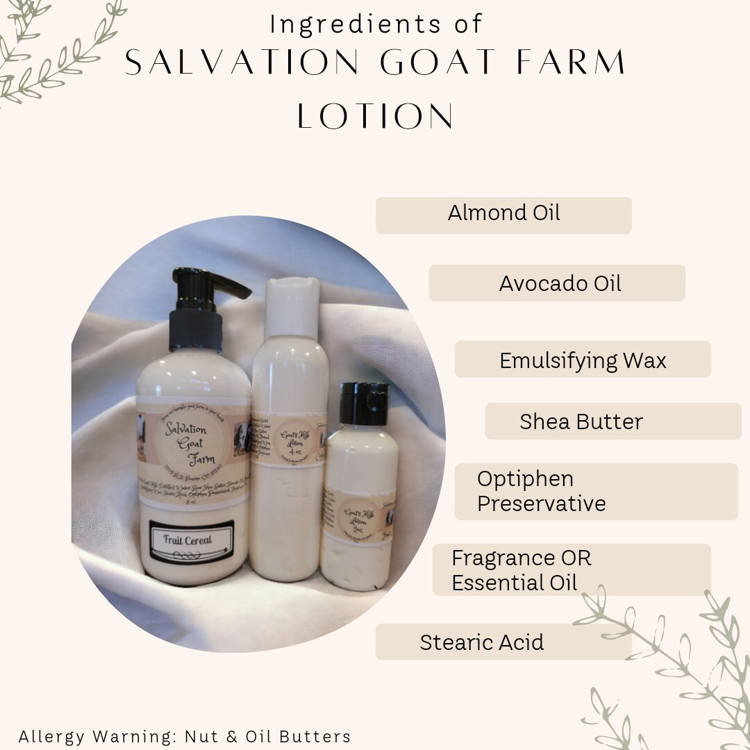 Soothing Goat Milk Lotion for Hydrated Hands and Body 8oz - Etsy
