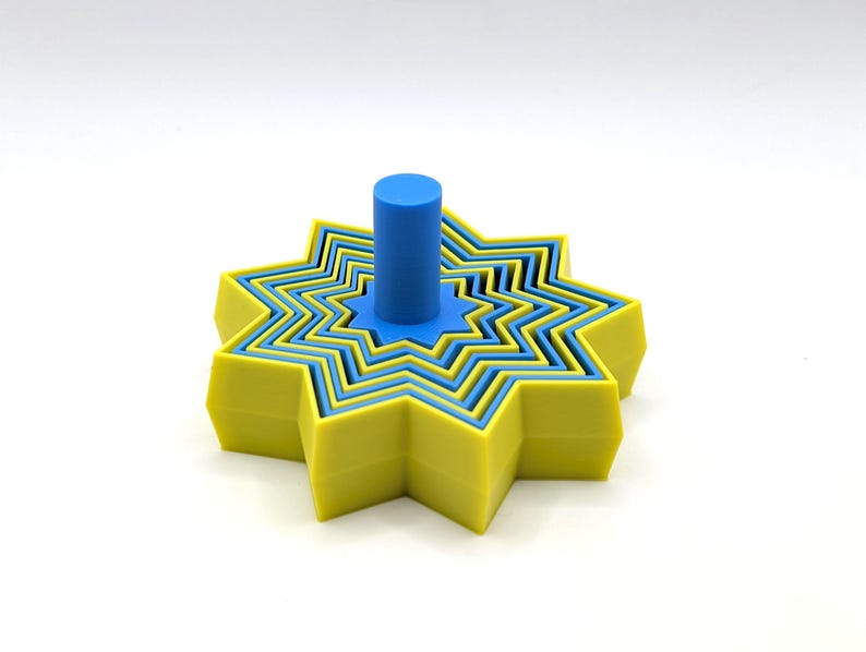 Expanding Fidget Star | Custom 2-color Sensory Anxiety Relief Toy ...