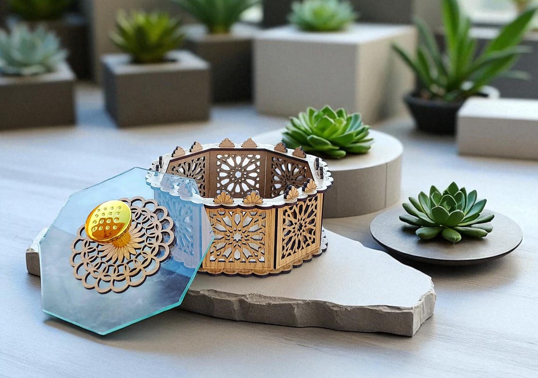 Moroccan Gift Box Hexagonal Wooden - Ideal for Wedding Favors or ...