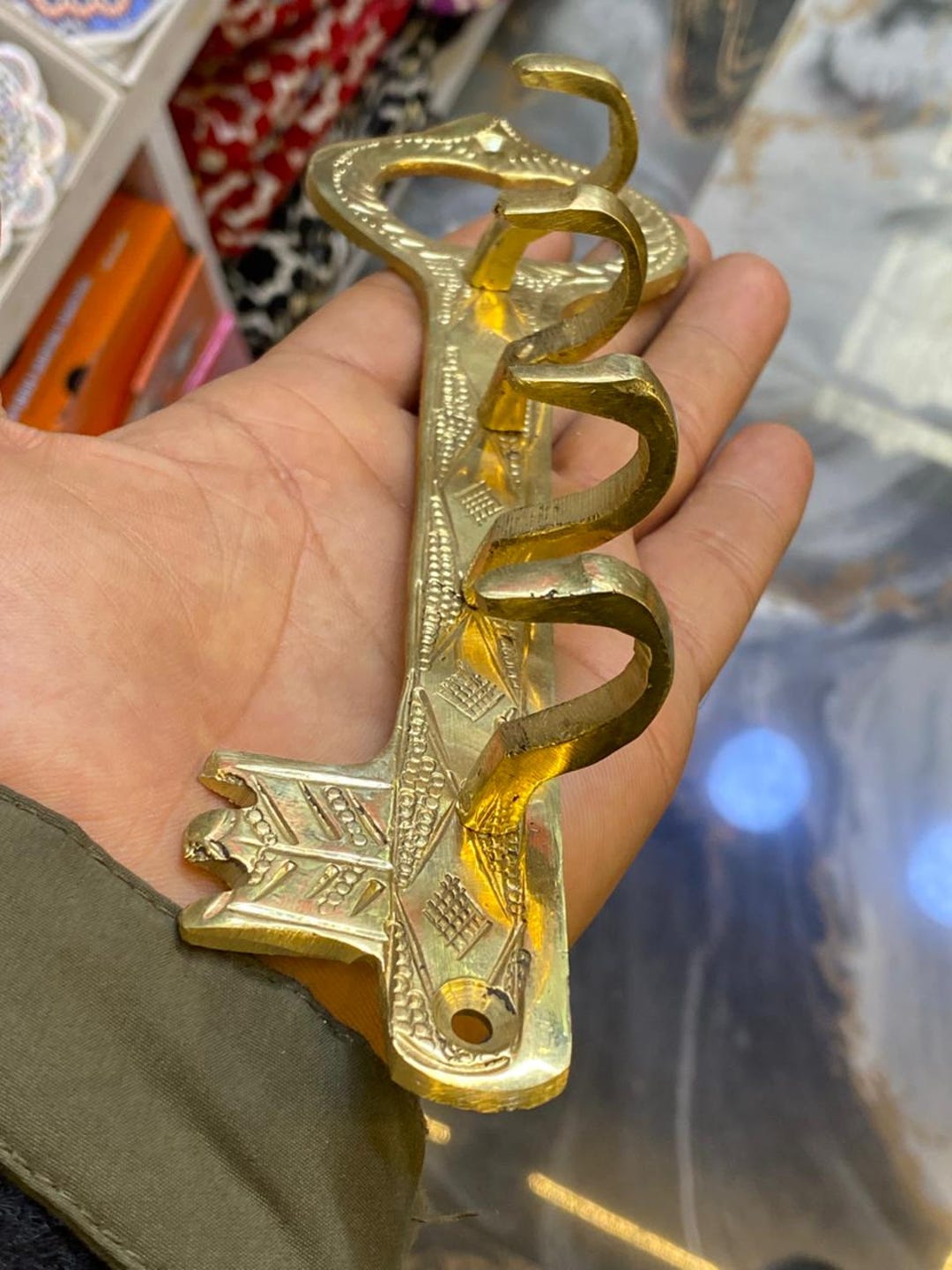 Handmade Moroccan Brass Wall Hook – Traditional Key Holder – Vintage ...