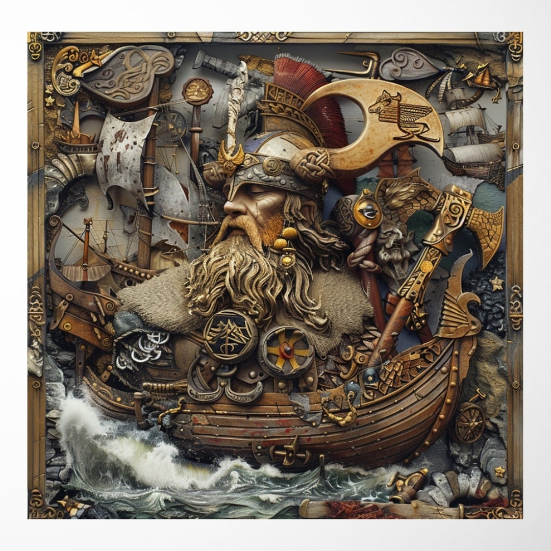 Vikings Art, Vikings Wall Decor, Valhalla, Norse Art, Ragnarok, Ragnar ...