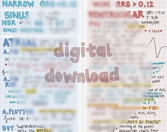 EKG Heart Block Cheat Sheet - Digital Download - Etsy