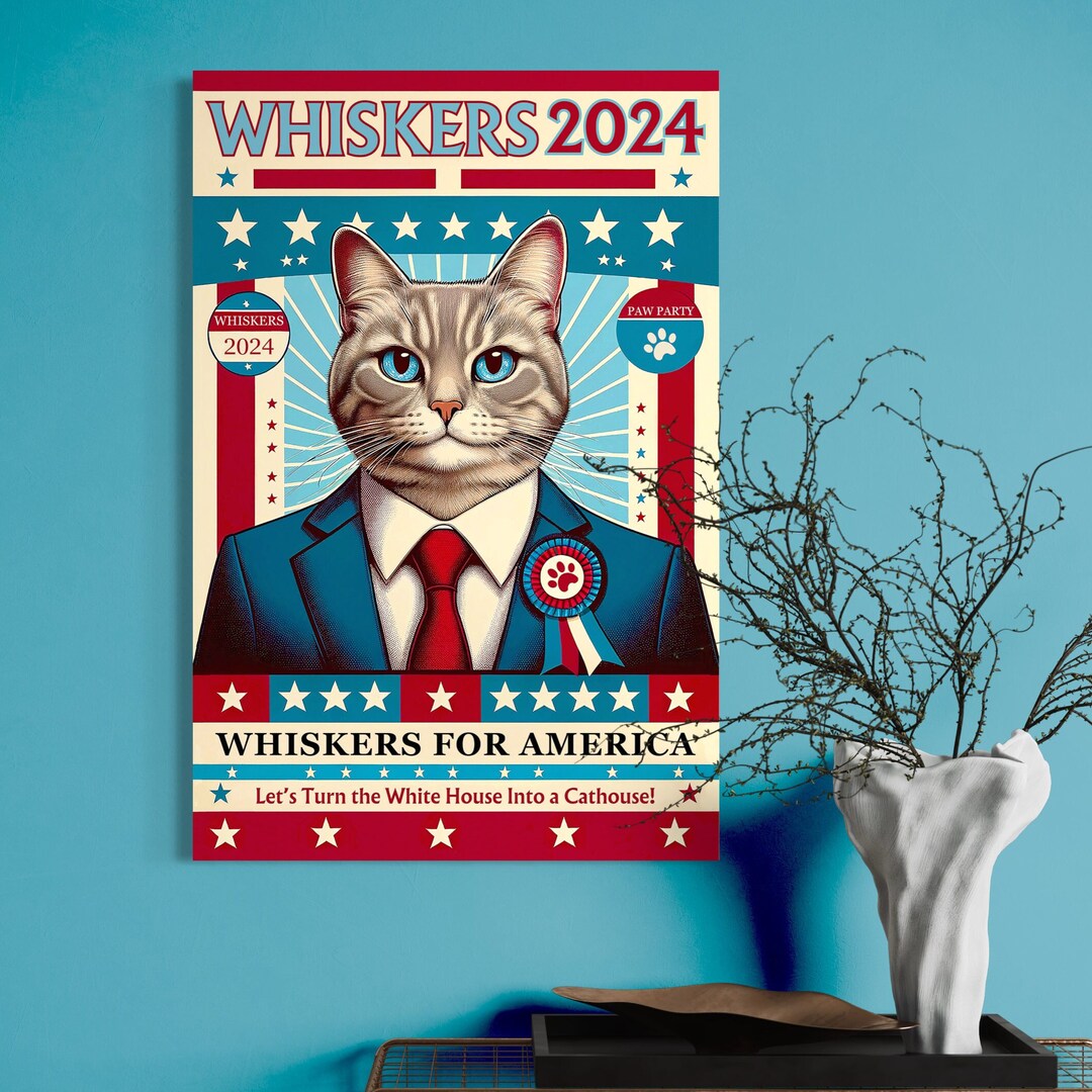 Retro Style Poster - Cat Satire, Premium Matte Finish, Gift for Cat ...