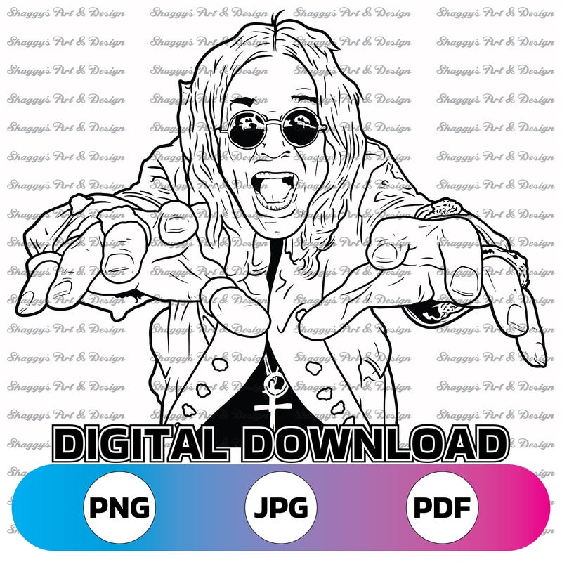 Ozzy Osbourne Drawings by Ozzy Osbourne - Etsy