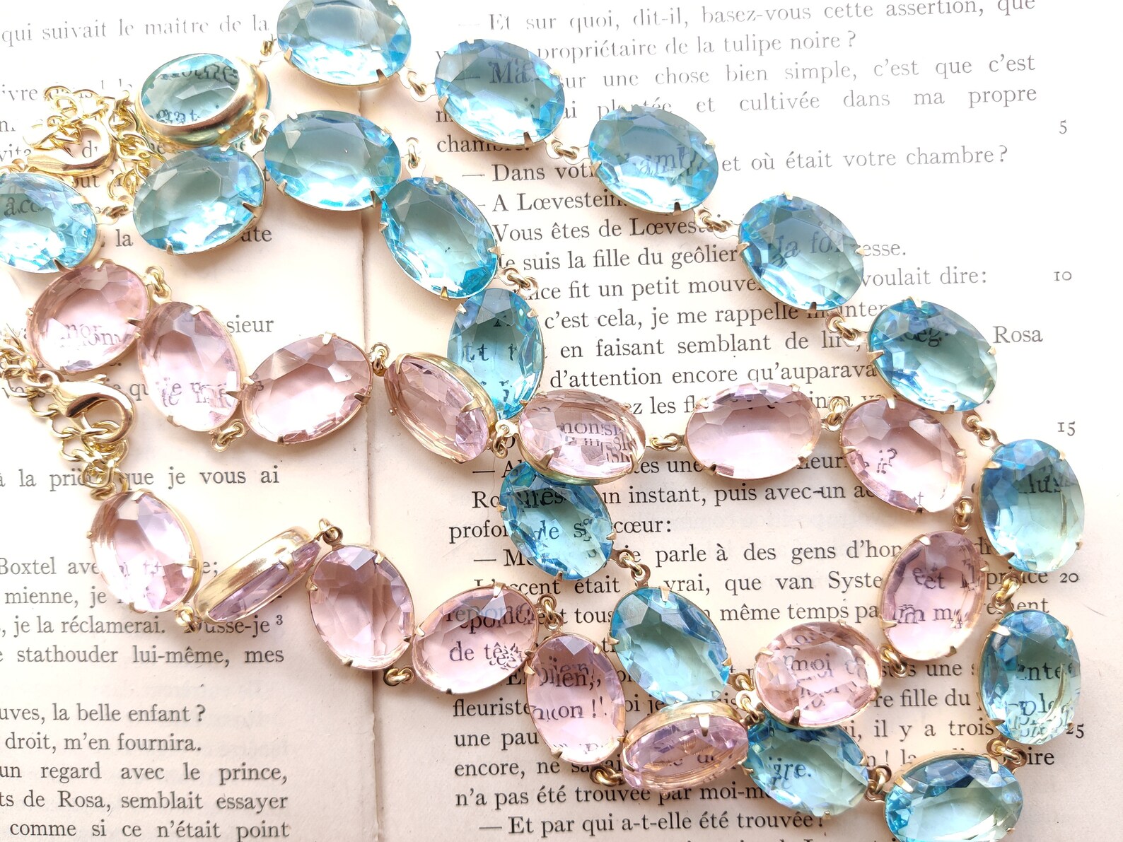 Anna Wintour Collet Necklace Blue Statement Necklace Collet | Etsy