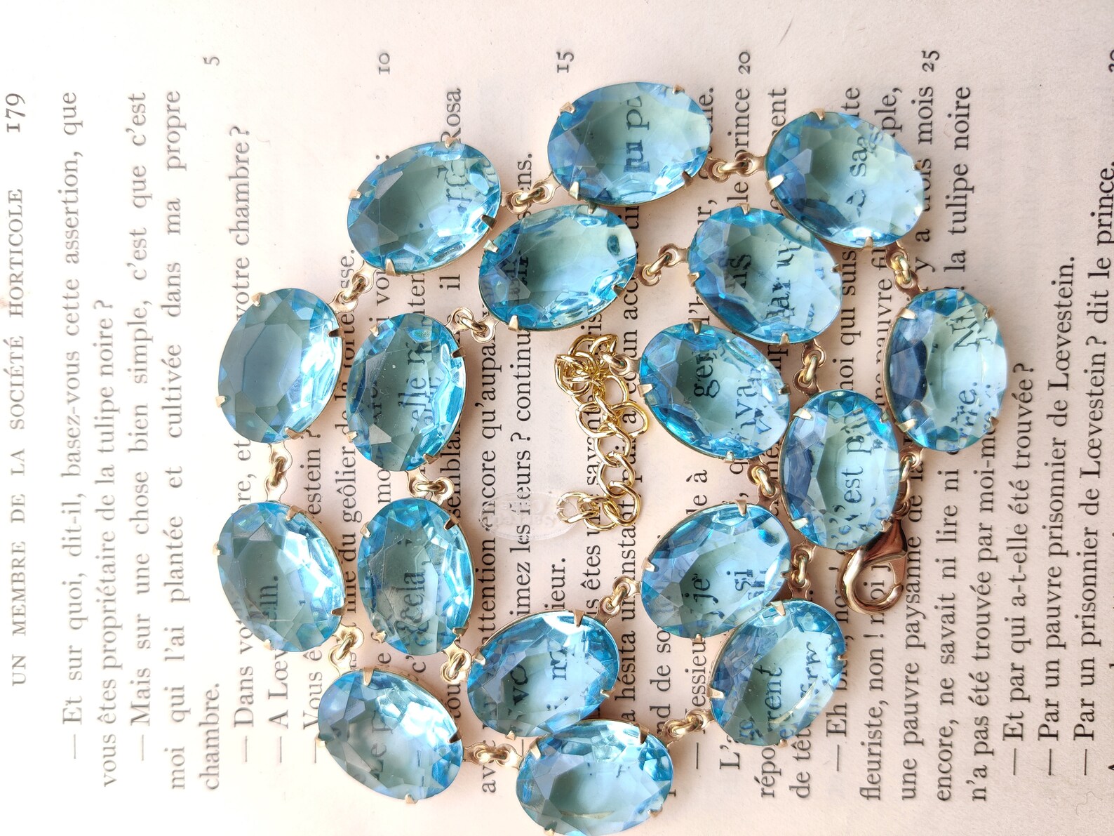 Anna Wintour Collet Necklace Blue Statement Necklace Collet | Etsy