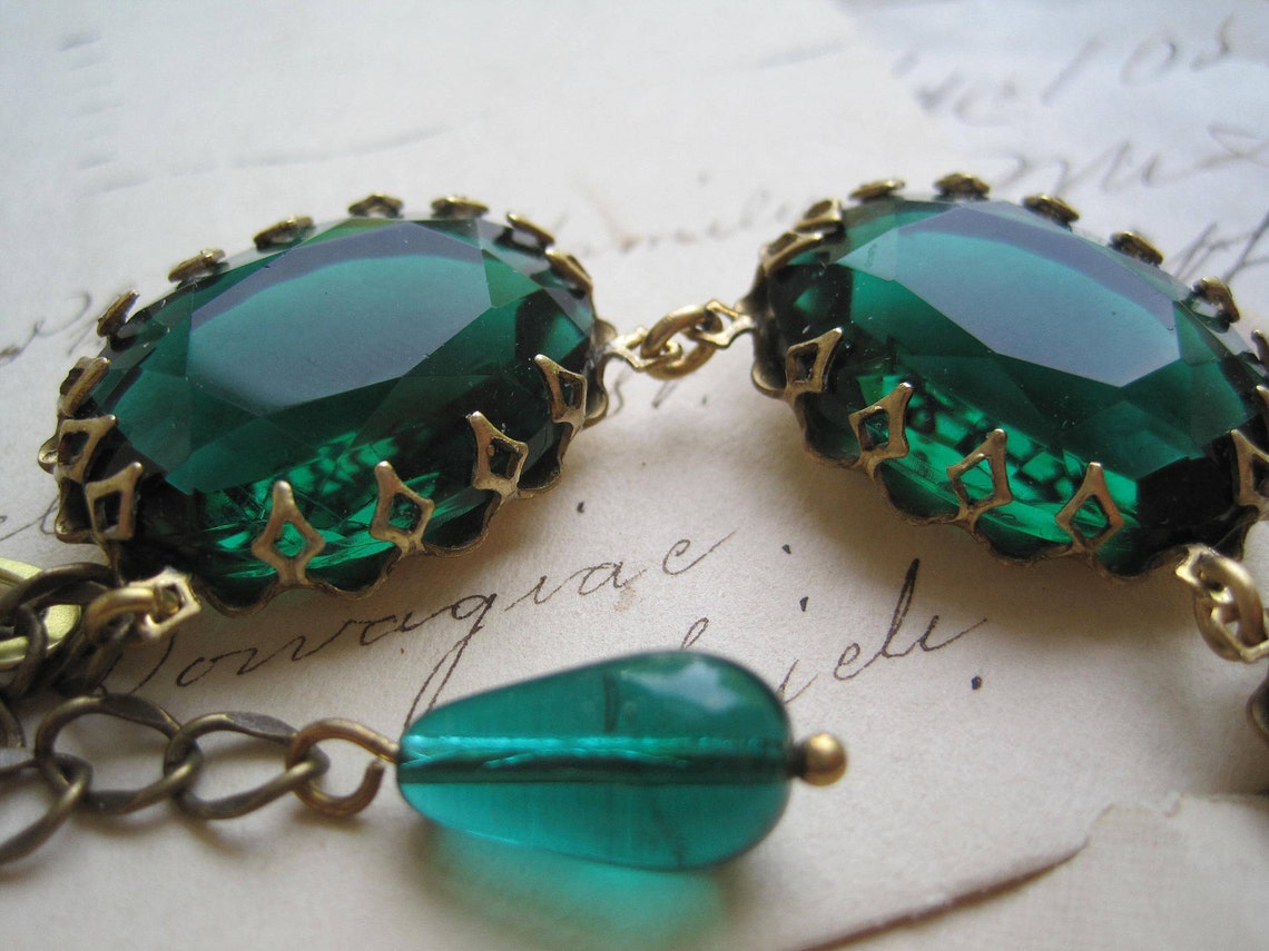 Emerald Statement Necklace for Taurus Emerald Green Statement - Etsy