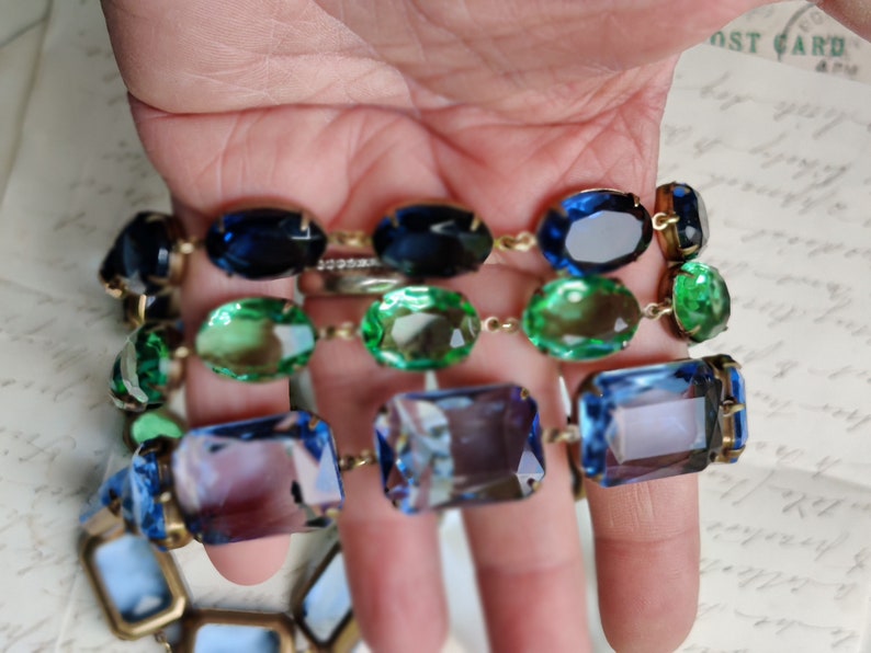 Chunky Blue Statement Necklace Anna Wintour Collet Necklace - Etsy