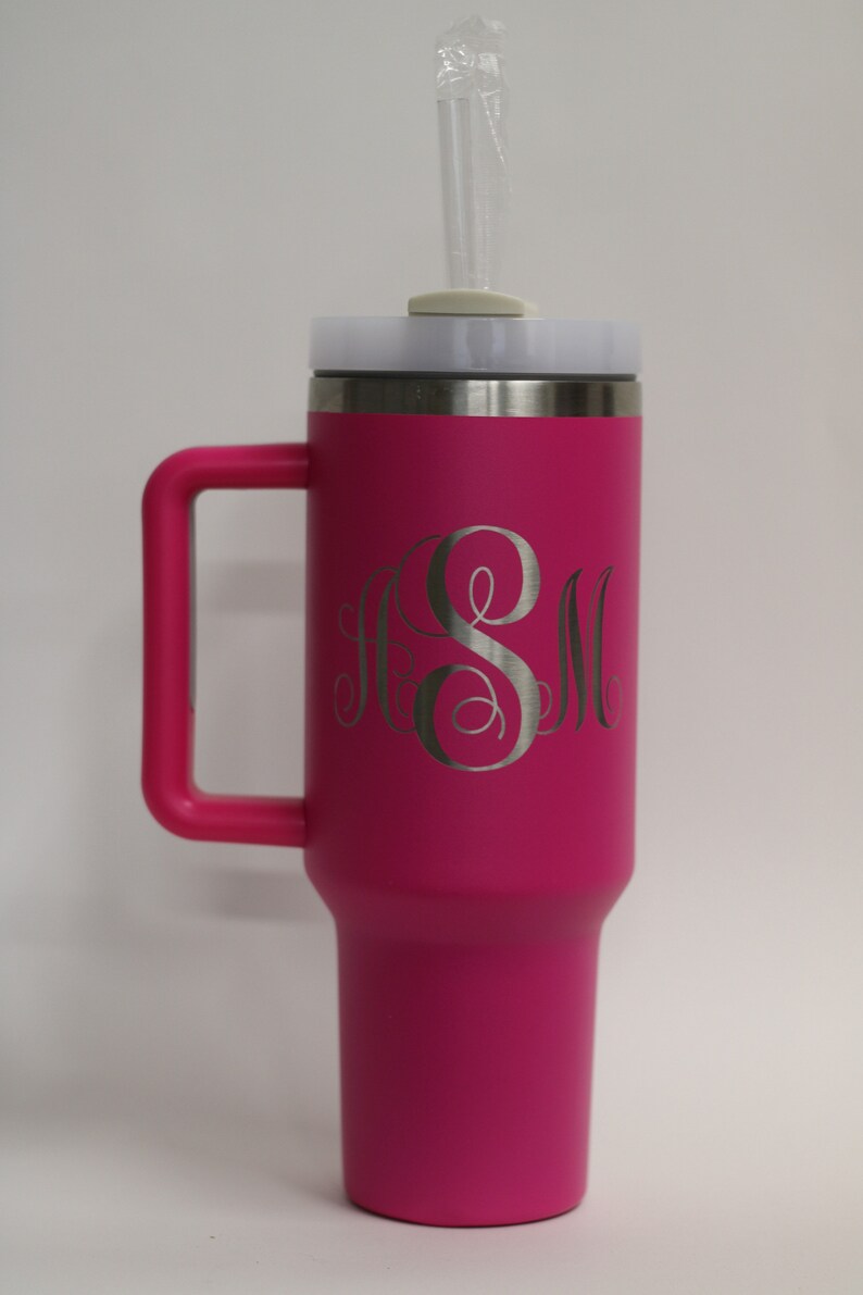 40 Oz Stanley Monogrammed Tumbler for Girls Personalized Tumbler Cute ...