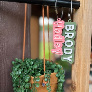 Acrylic Name Keychain, Personalized Backpack Keychain, Kids Keychain ...