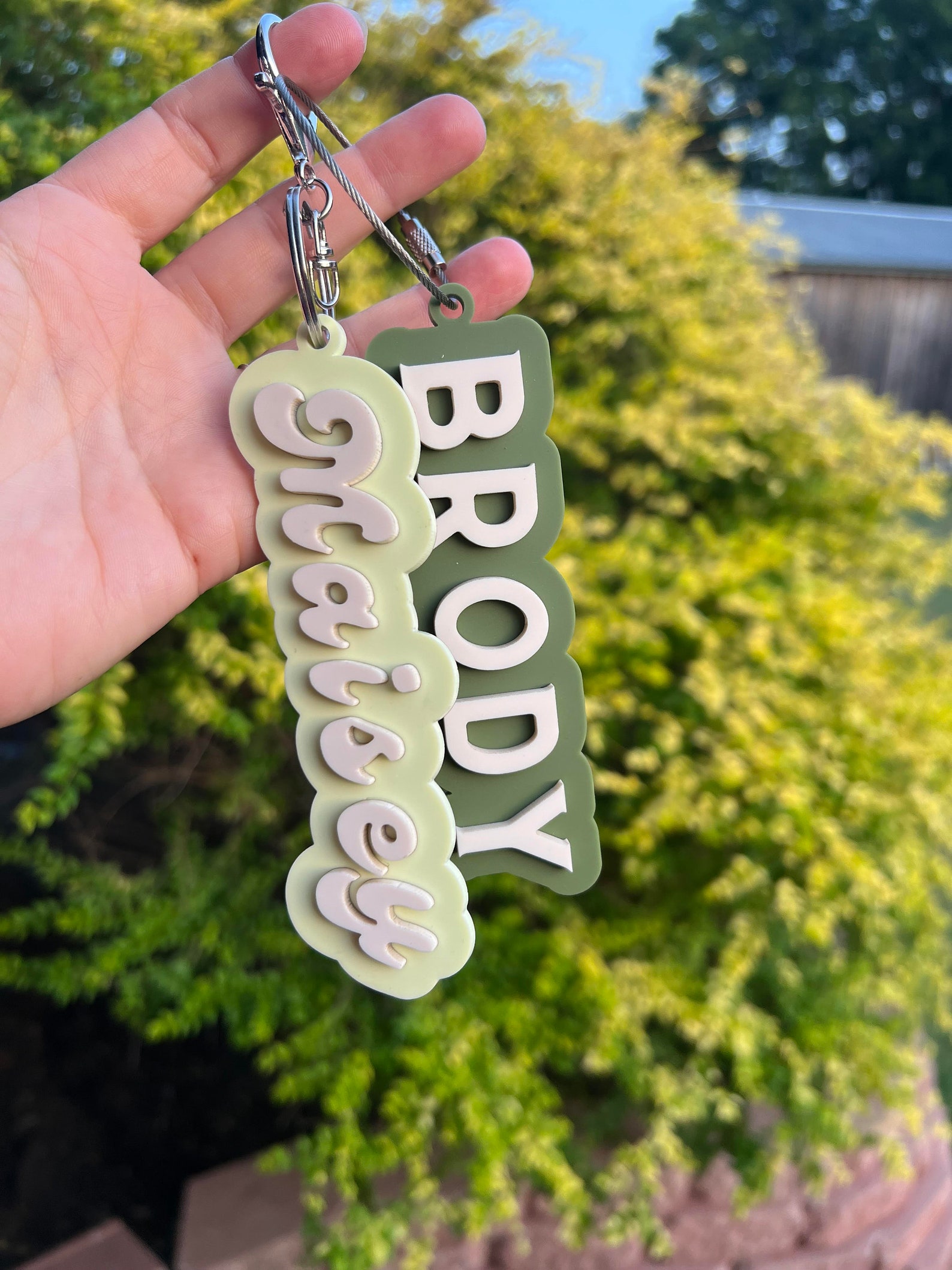 Acrylic Name Keychain, Personalized Backpack Keychain, Kids Keychain ...