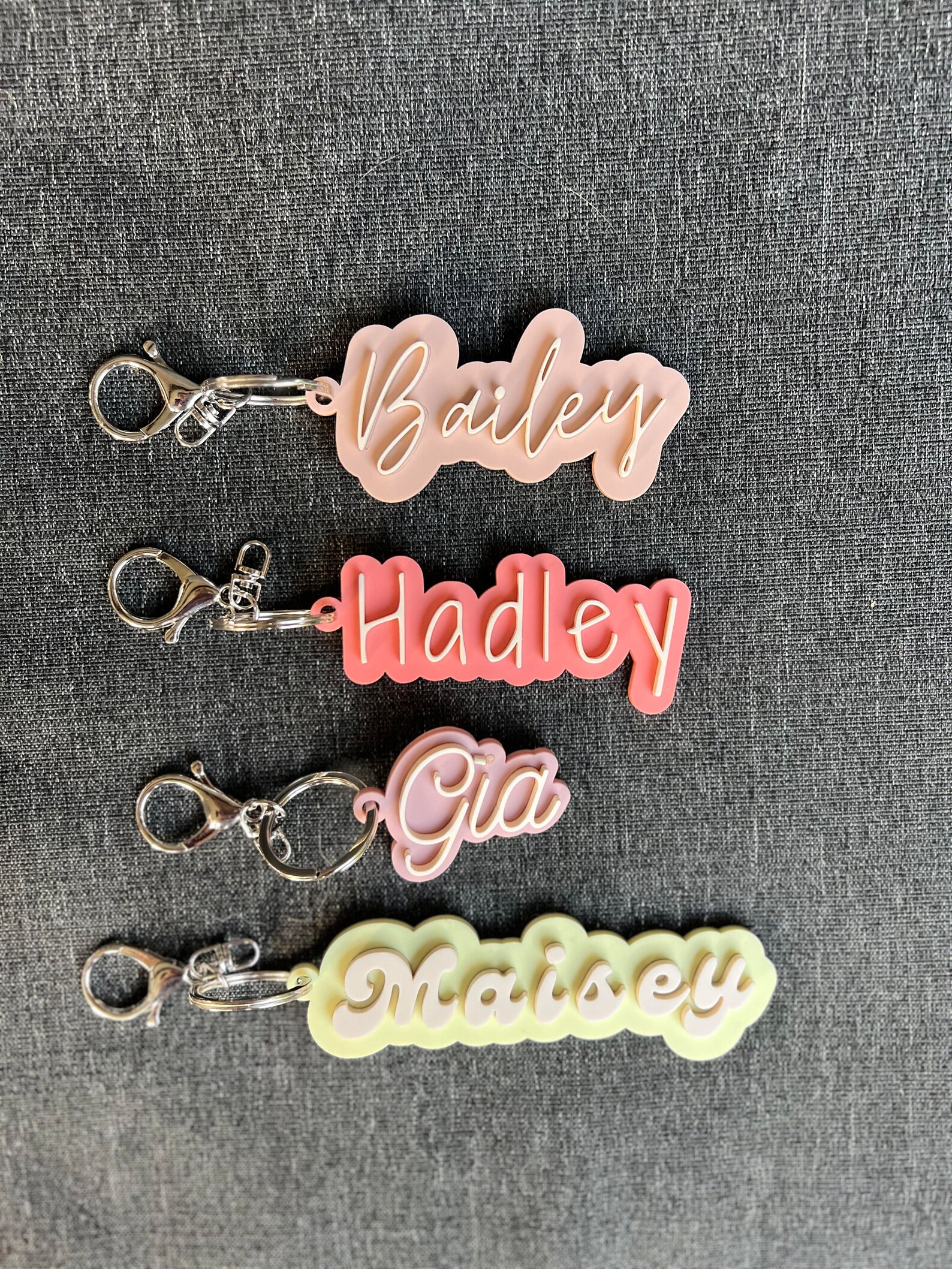 Acrylic Name Keychain, Personalized Backpack Keychain, Kids Keychain ...