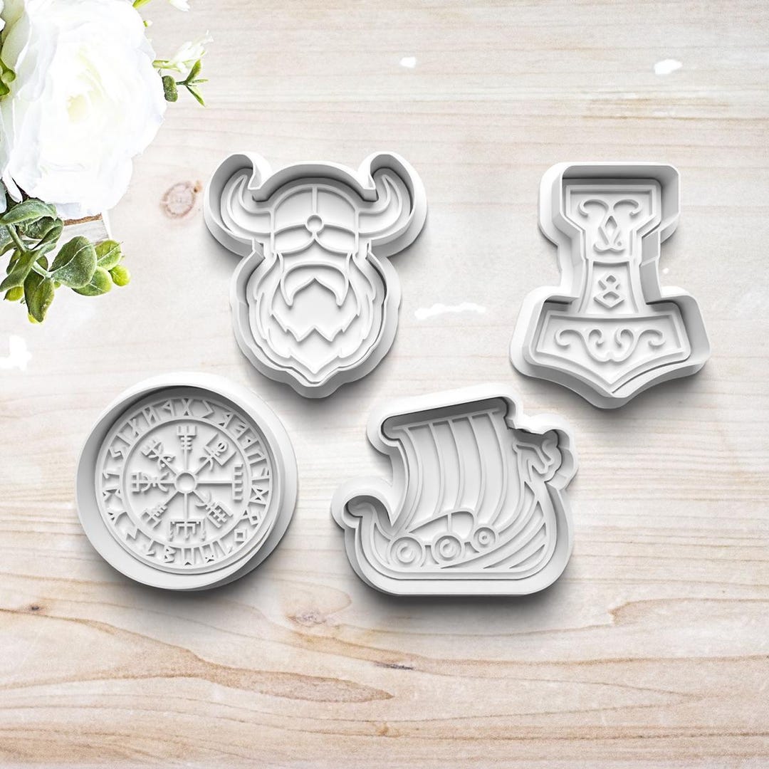 Viking Cookie Cutter Set | Clay Fondant Stamp Embosser | Celtic ...
