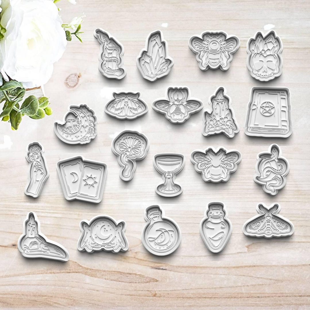 Alchemy Cookie Cutter Set | Polymer Clay Fondant Stamp | Magic ...