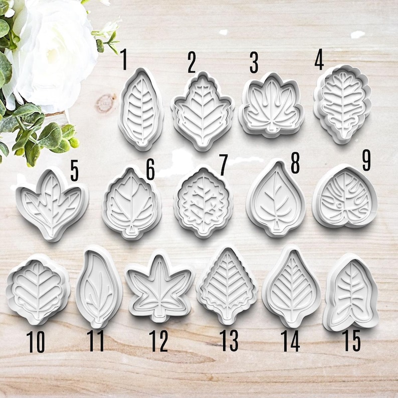 Leaf Cookie Cutter Set | Autumn | Monstera Leaf | Clay Fondant Stamp ...