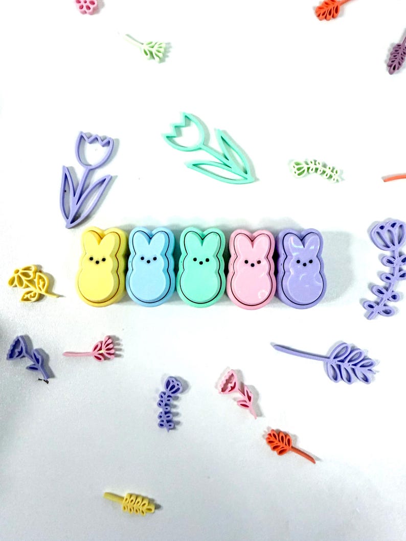 Easter Peep Bunny Fidget Clicker Keychain | Easter Gift | Easter Basket ...