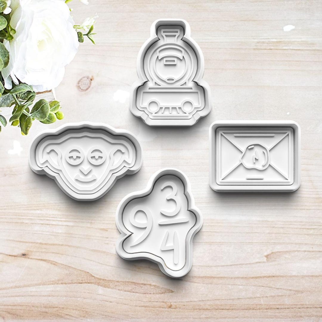 Wizard Cookie Cutter Set | Polymer Clay Fondant Stamp | Embosser | Gift ...