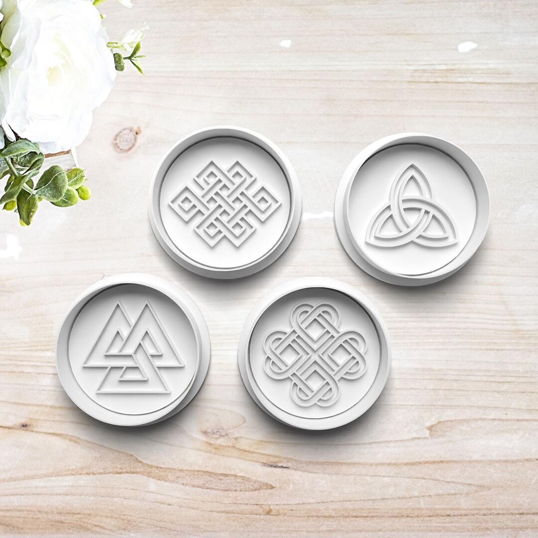 Celtic Knot Cookie Cutter Set | Clay Fondant Stamp Embosser | Viking ...