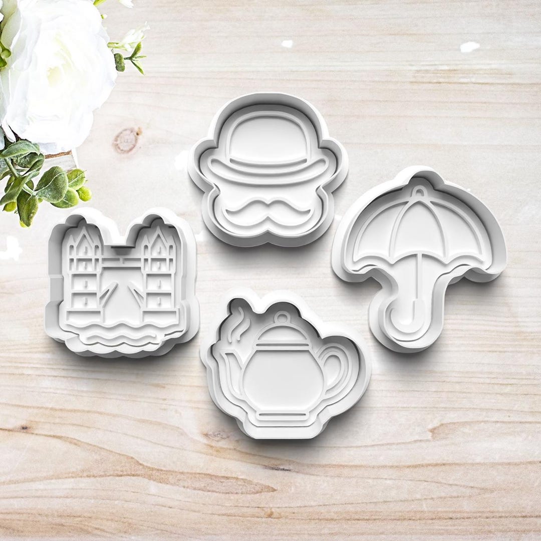 British Great Britain Cookie Cutter Set | Polymer Clay Fondant Stamp ...