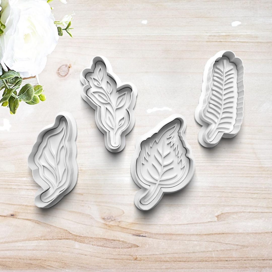 Leaf Cookie Cutter Set | Autumn | Leaves | Clay Fondant Stamp | Fall ...