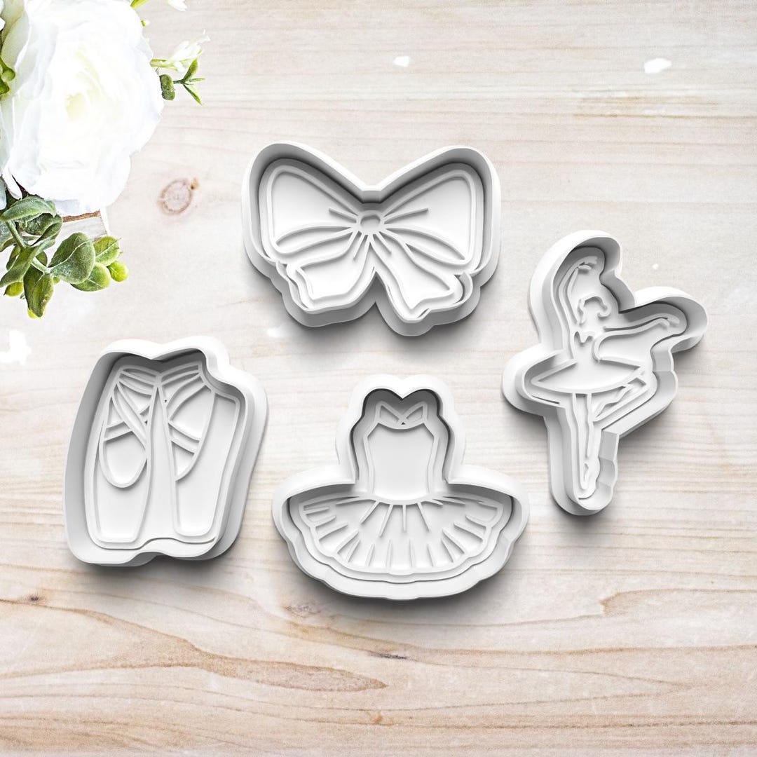 Ballet Ballerina Cookie Cutter Set | Clay Fondant Stamp Embosser | Gift ...