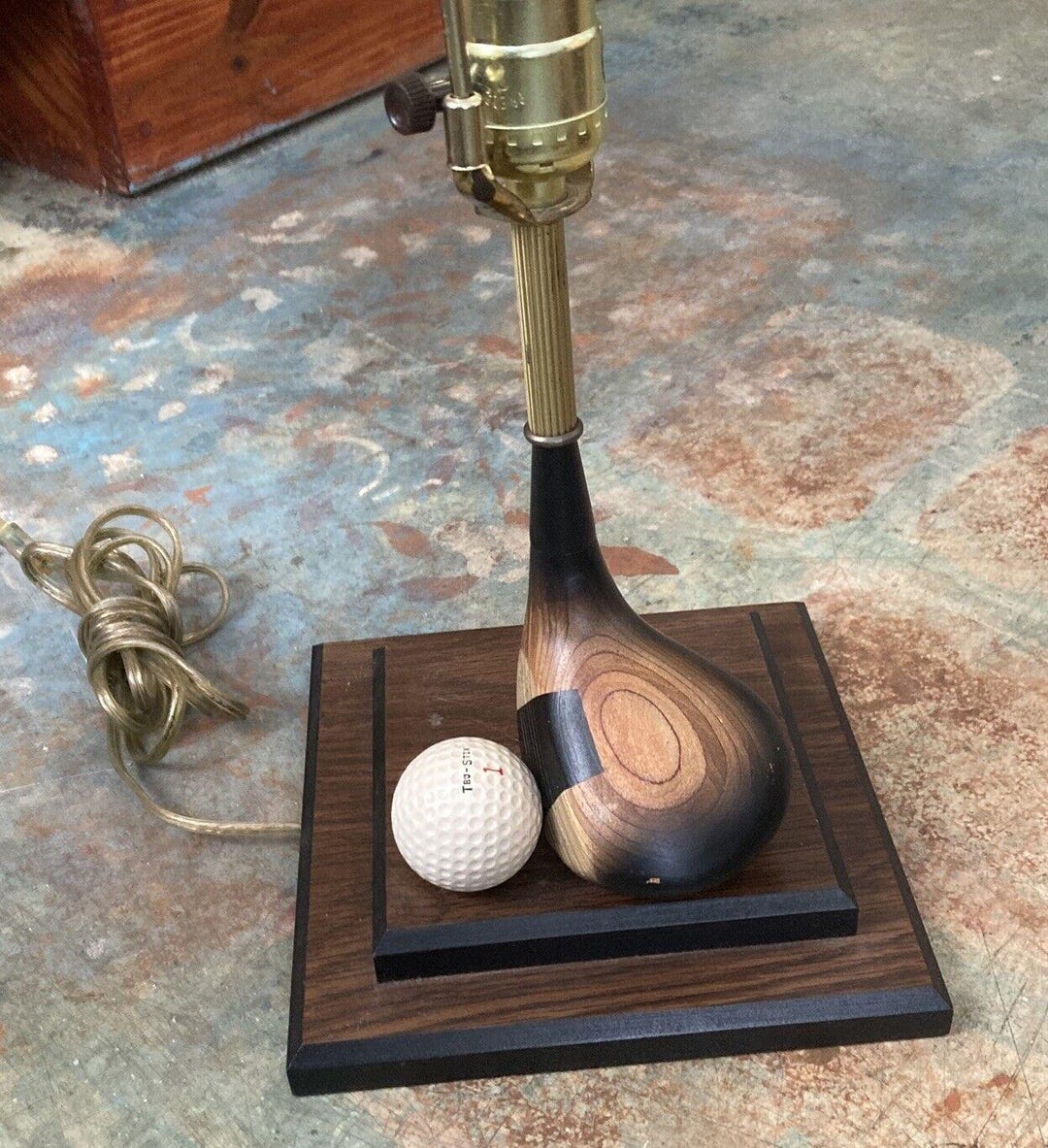 Vintage Tru-stix Golf Club Table Lamp Man Cave Sports Theme Golfing ...