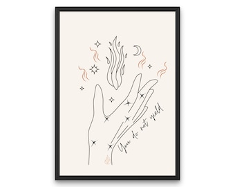 Throne of Glass Inspired Fireheart, You Do Not Yield Print - 8.5x11in ...