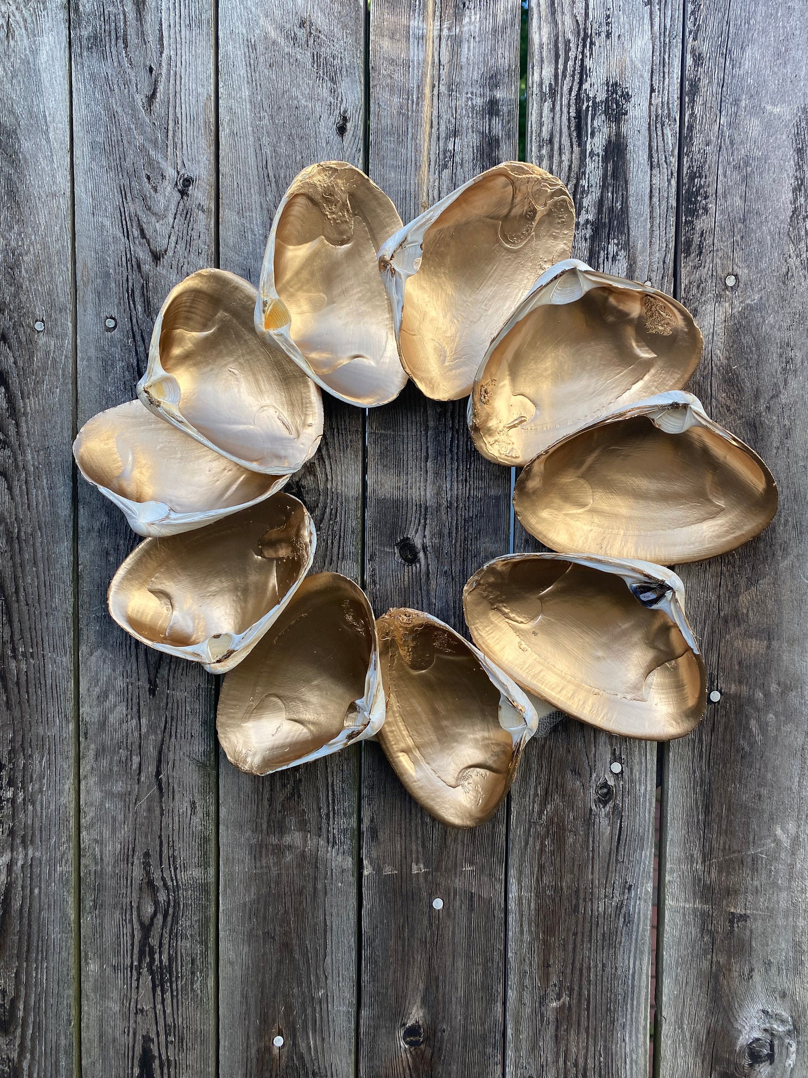 Gold Clam Shell Wreath - Etsy