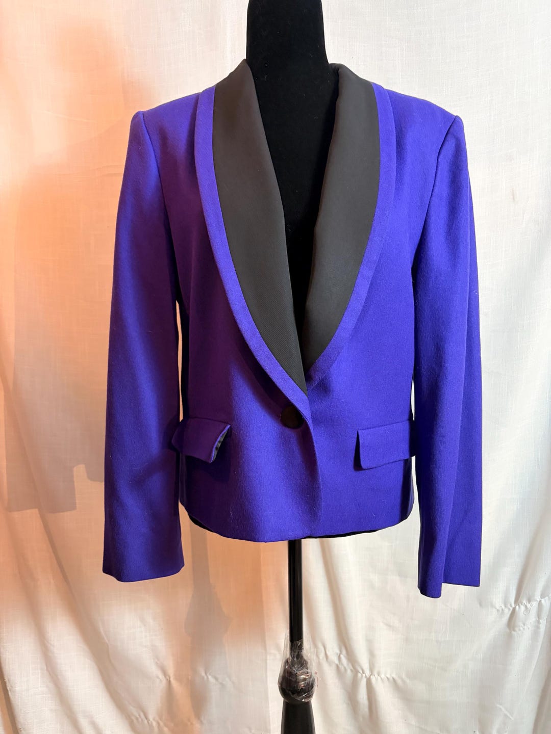 Vintage Miss Pendleton Purple and Black Blazer - Etsy